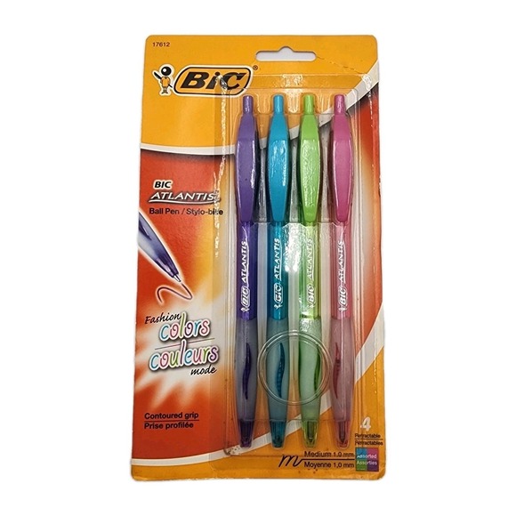 BIC | Office | Bic Atlantis Retractable Ball Pen 4 Multi Color Medium ...
